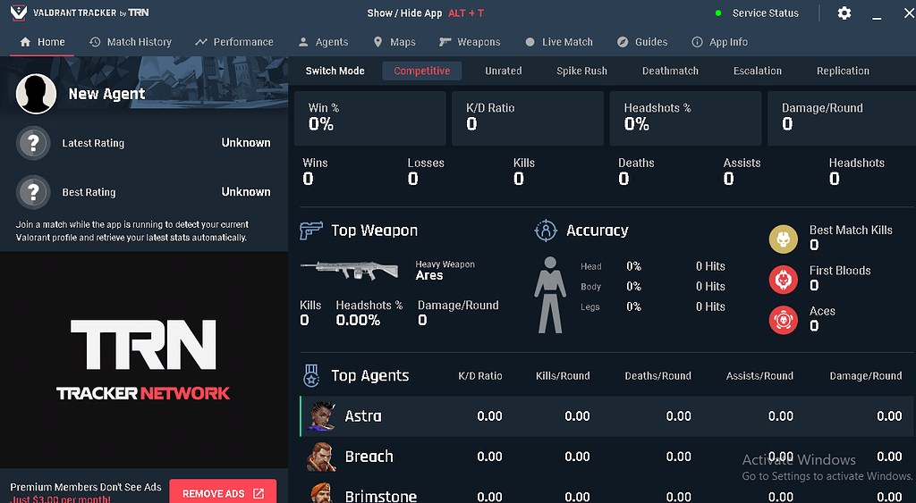 Doesnt load my account - Valorant Tracker App - Tracker Network