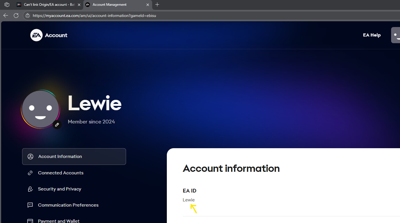 Can't link Origin/EA account - Battlefield - Tracker Network